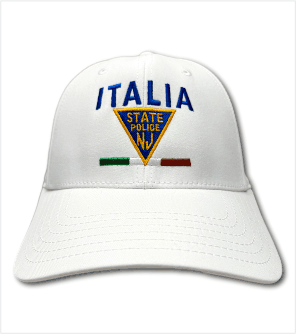 ITALIA Cap with Flag Bar – True Blue and Gold