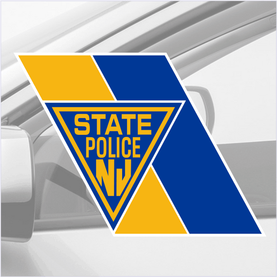 Window Decal INSIDE - NJSP Car Door Logo – True Blue and Gold